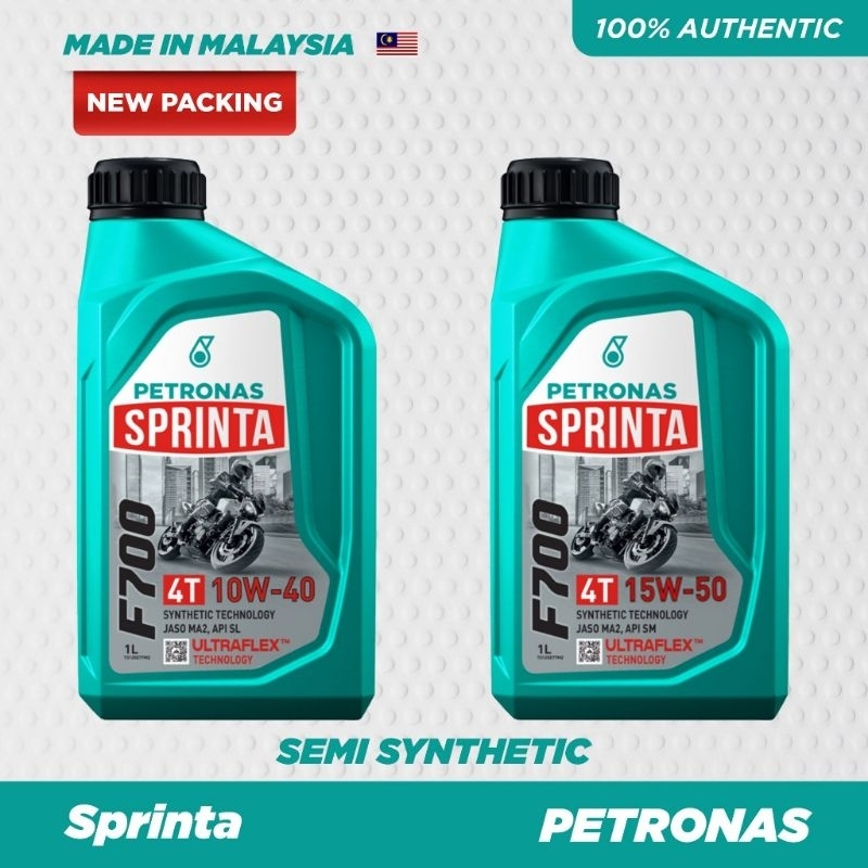 ORIGINAL PETRONAS SPRINTA F700 15W-50 4T ULTRAFLEX MINYAK HITAM MINYAK ...