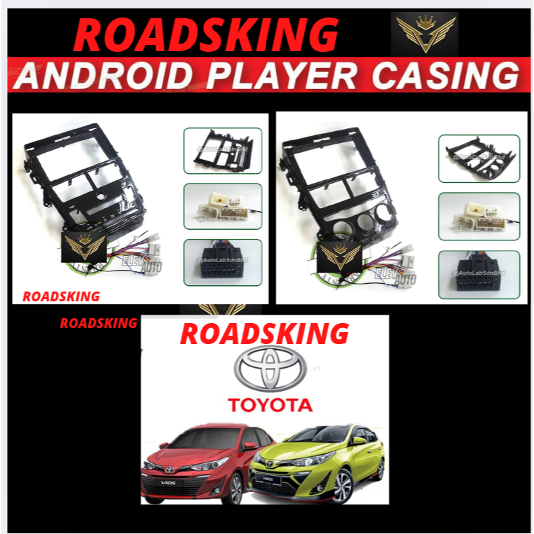 TOYOTA VIOS YARIS NSP151 2019 CAR PLAYER CASING ANDROID AIRCOND MANUAL ...