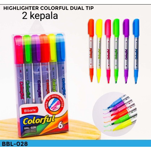 AKINA SAVE BIBAILE Dual Tip Highlighter (6 colour / set) | Shopee Malaysia