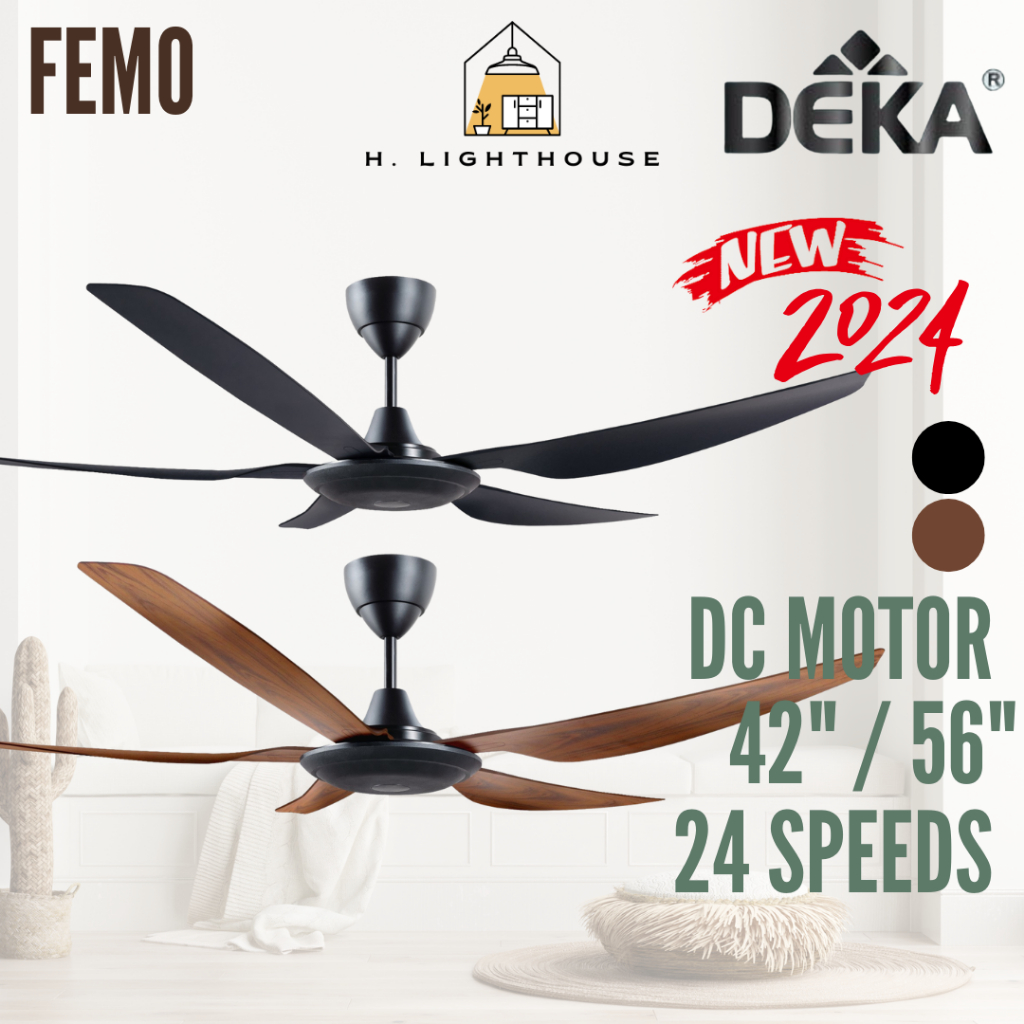 [🔥FREE SHIPPING🔥] DEKA FEMO Kipas Siling DC Motor 24 Kelajuan / Kipas ...