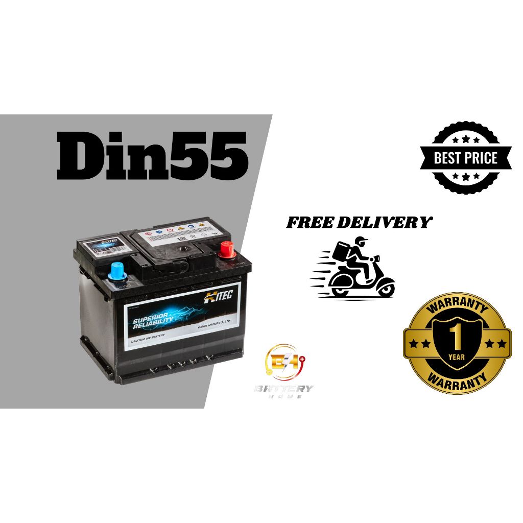 (Installation Provided) Bateri Kereta Hitec Din55L/R-Proton Persona ...