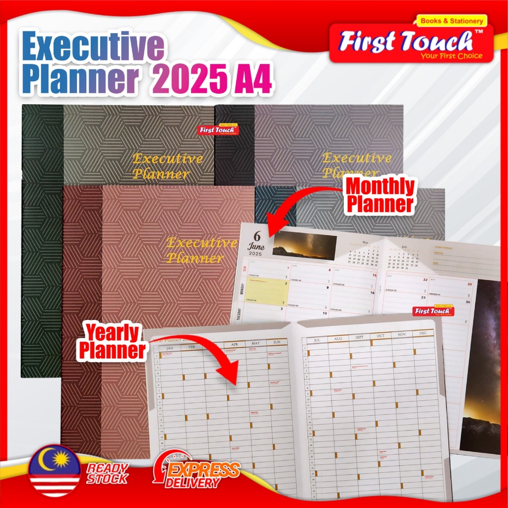 Planner 2025 A4 Size Executive Planner PVC Cover Card Cover Diary ...