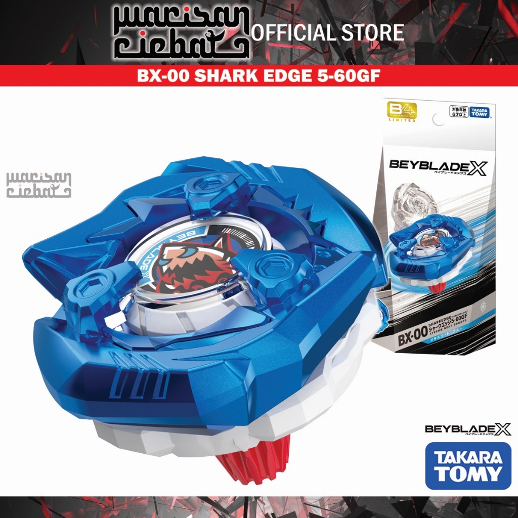 Takara Tomy Beyblade X BX-00 Booster SharkEdge 5-60GF (Metal Coat: Blue) | Shopee Malaysia