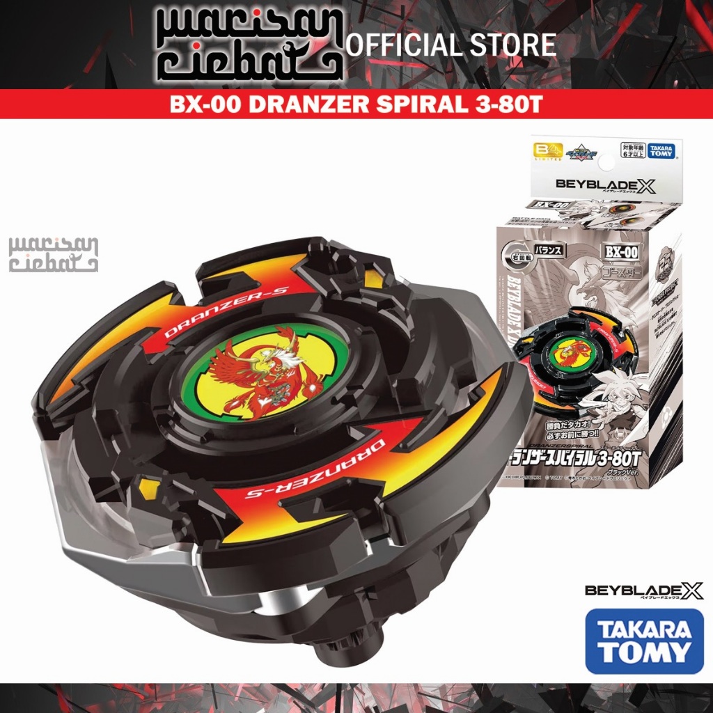 Takara Tomy Beyblade X BX-00 Booster Dranzer Spiral 3-80T (Black Ver.) | Shopee Malaysia