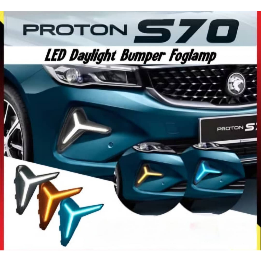 Proton S70 Front Bumper DRL LED Daylight+Running Signal With Cover ...