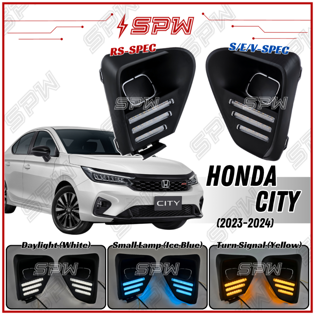 Honda City Facelift FL 2023 2024 LED Daylight DRL Foglamp Cover ...
