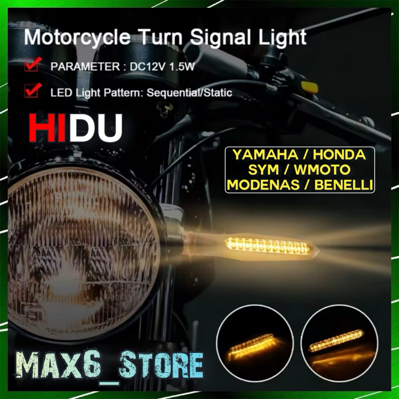 HIDU K8 UNIVERSAL FLOWING LED TURN SIGNAL REAR FLASHING SIGNAL BRAKE ...