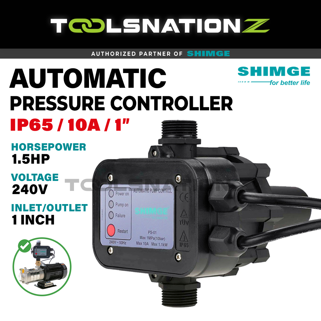 SHIMGE 1.5HP Automatic Pressure Controller Water Booster Pump Control ...