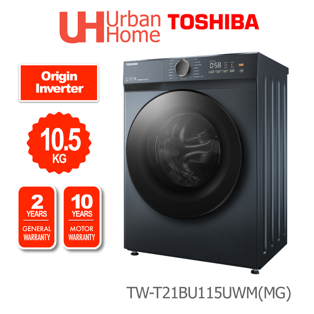 Toshiba Inverter Front Load Washing Machine Steam Function Washer ( 9.5KG / 10.5KG ) TW ...