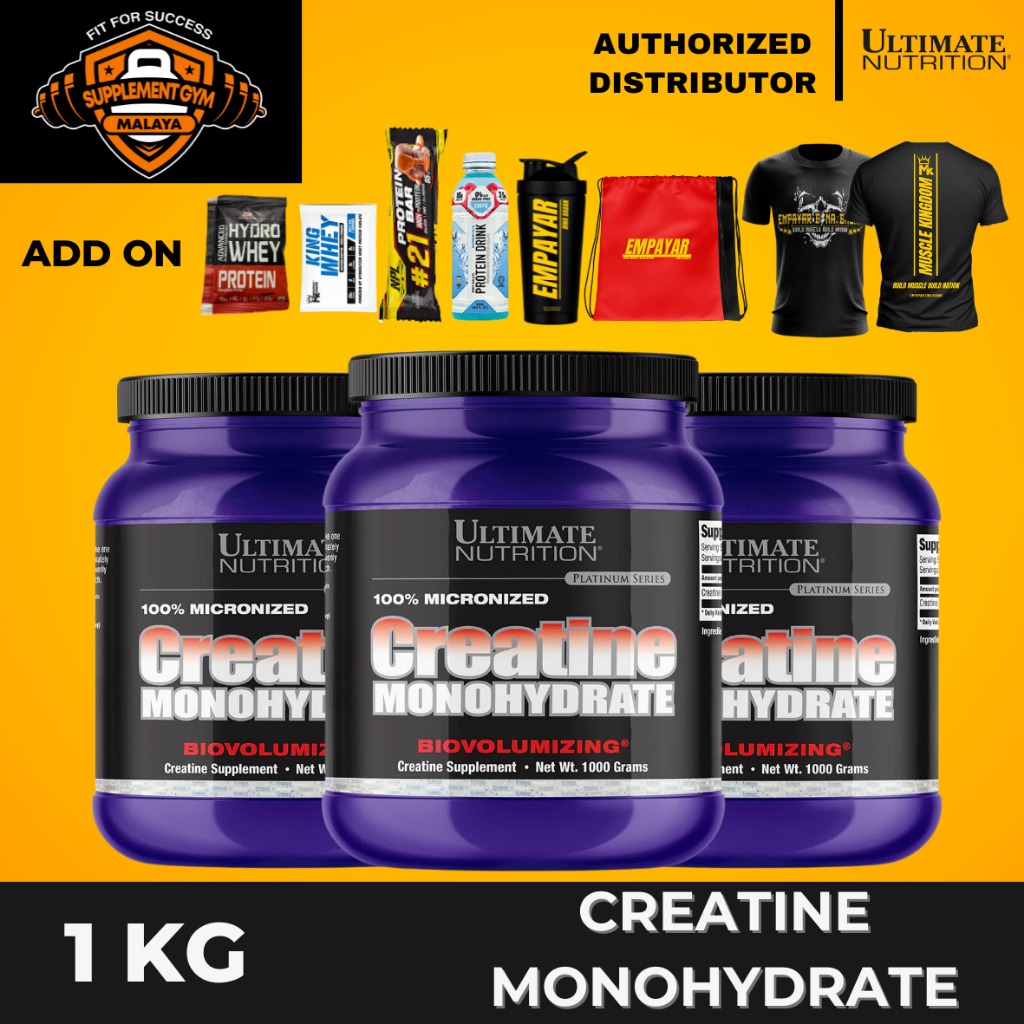 Ultimate Nutrition 100% Creatine Monohydrate (120g) (300g) (1kg) ADD ON special item | Shopee ...