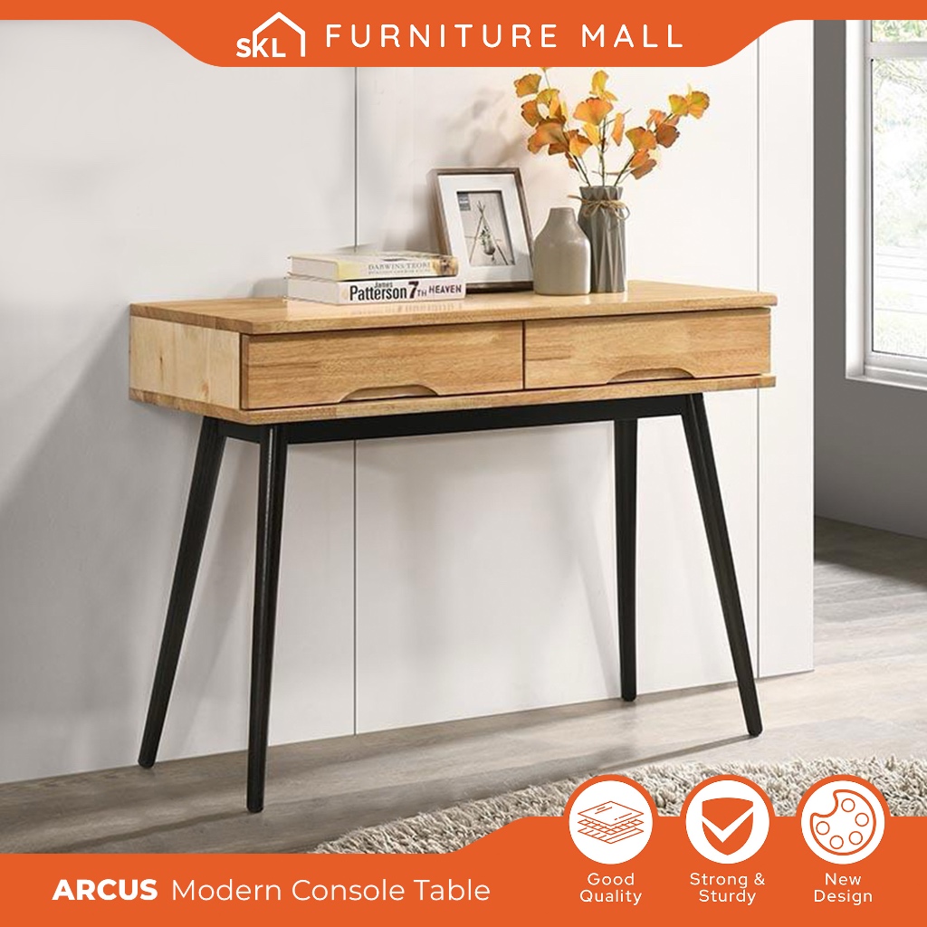 SKL Furniture 100% Fully Solid Wood Console Table / Study Table / Meja ...