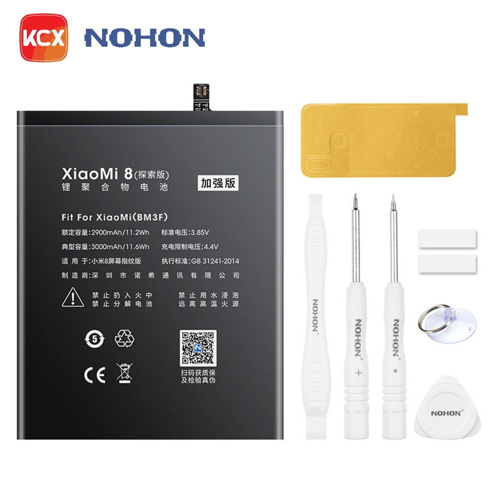 Nohon Xiaomi Mi 8 BM3E (3400mAh) / Mi 8 Pro BM3F (3000mAh) Battery ...