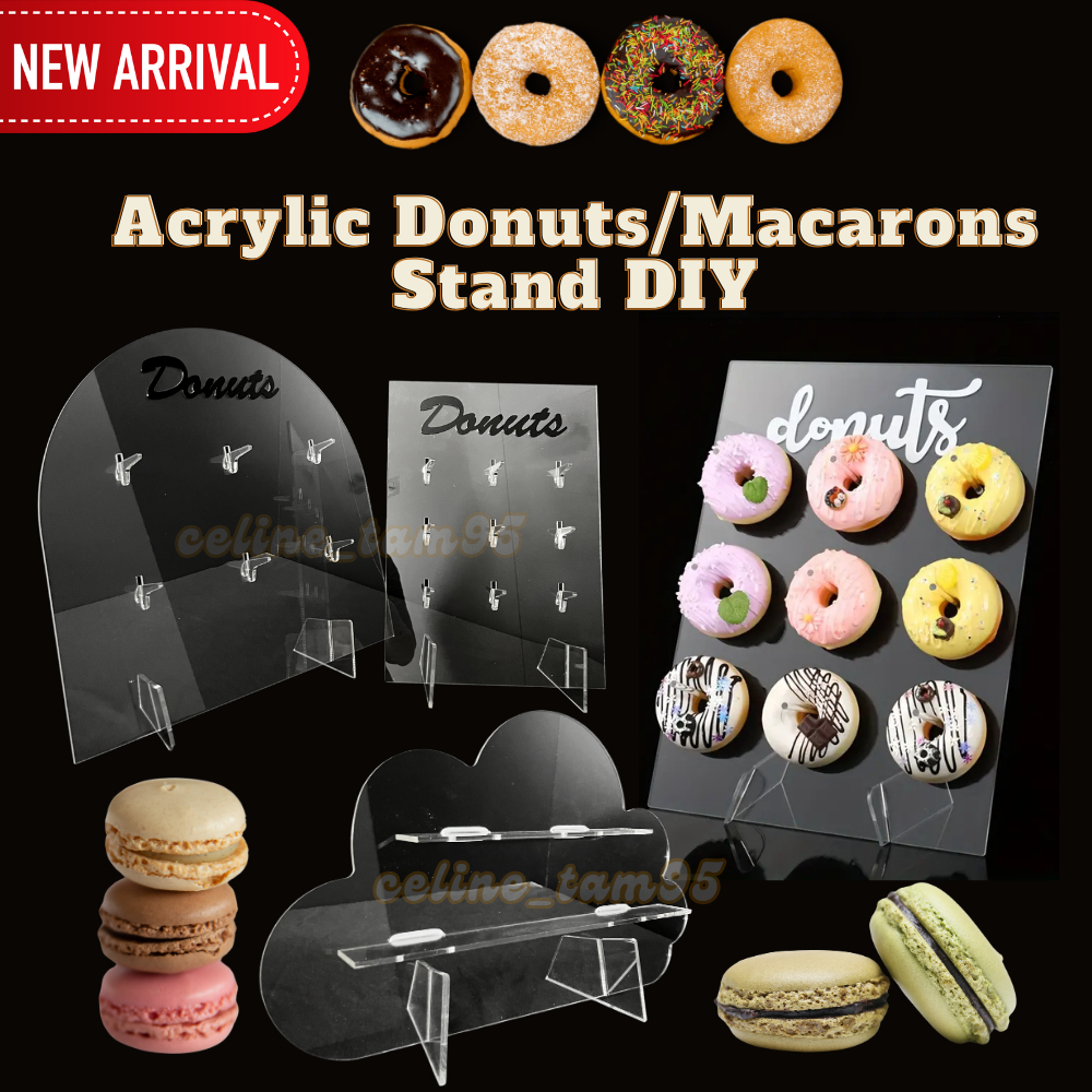 Acrylic Donut Display Stand Doughnut Stand Rack Birthday Wedding Event ...