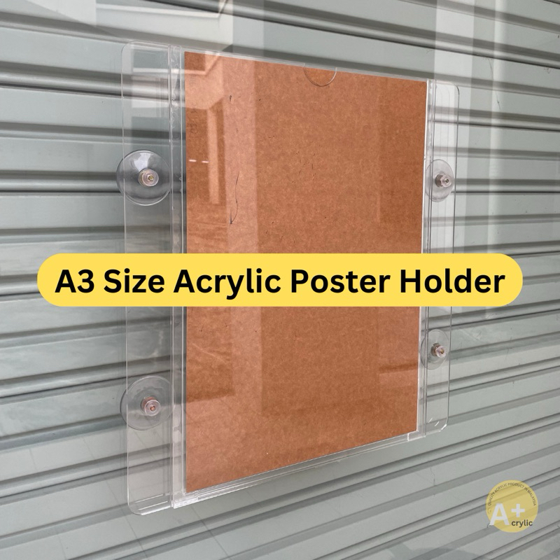 Acrylic Holder/ Poster A3 size advertisement paper clear display Holder ...
