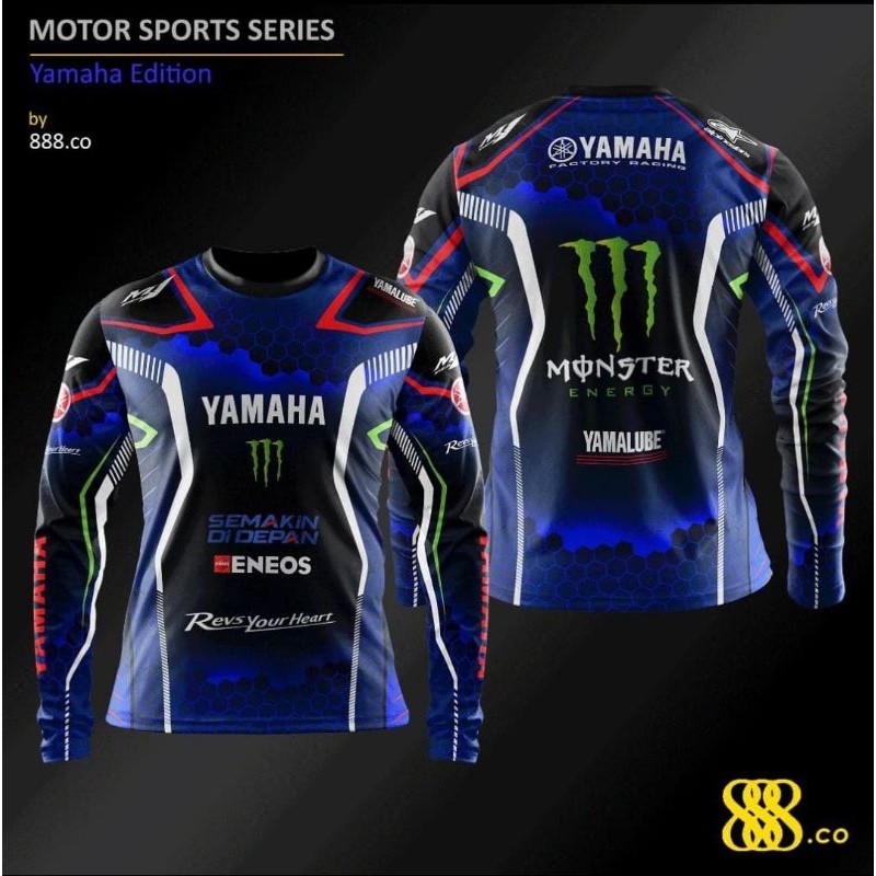 YAMAHA BAJU MOTOT LONG-SLEEVE FULL SUBLIMATION T SHIRT LONG SLEEVE MON ...