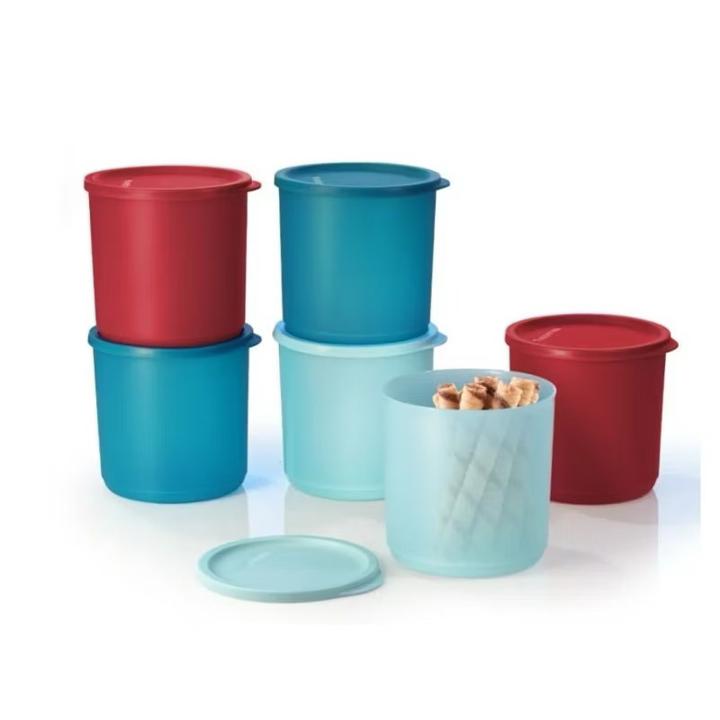 Tupperware Cubix Round Medium (6pcs) 1.1L | Shopee Malaysia