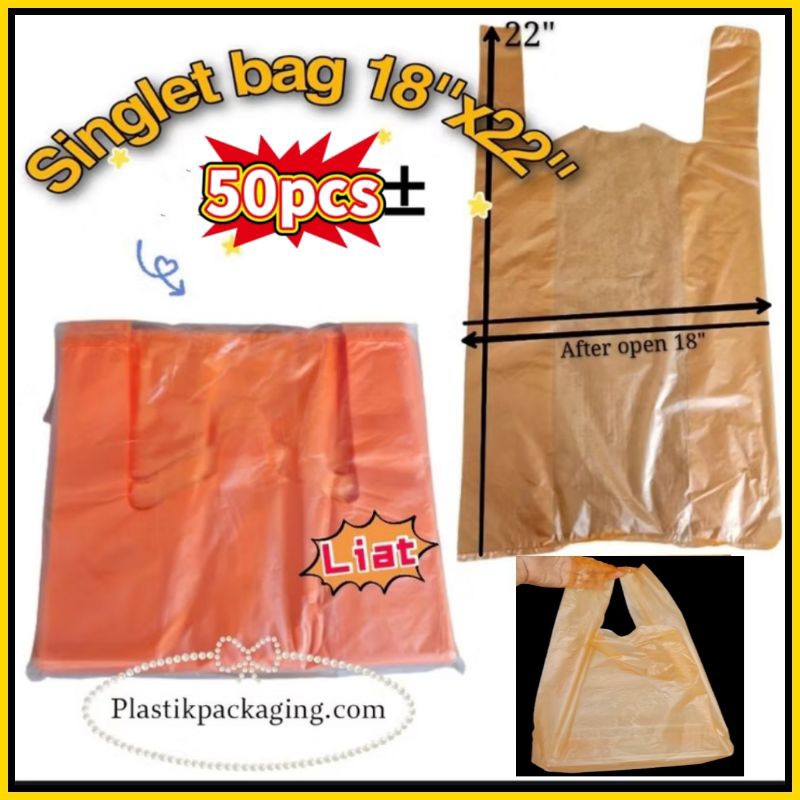 Singlet Bag 18"x22"(50pcs+) / Beg Tangkai Berkualiti LIAT 18"X22/Beg ...