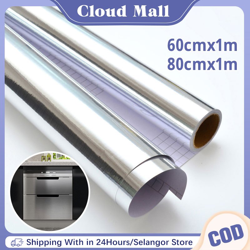 Glossy Silver Contact Paper Rust Resistance Waterproof Removable Peel ...