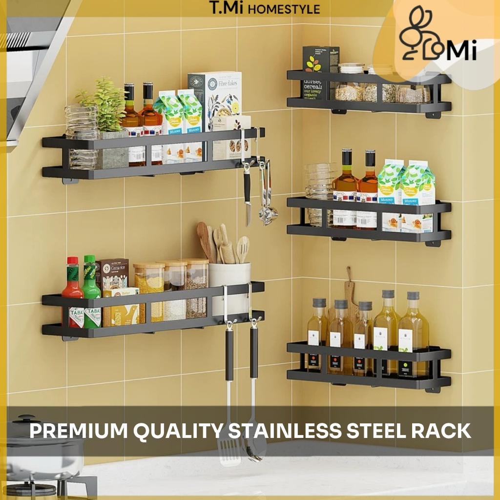 TMi Rack Stainless Steel Wall-Mounted Spice Rack Strong Bearing Space ...
