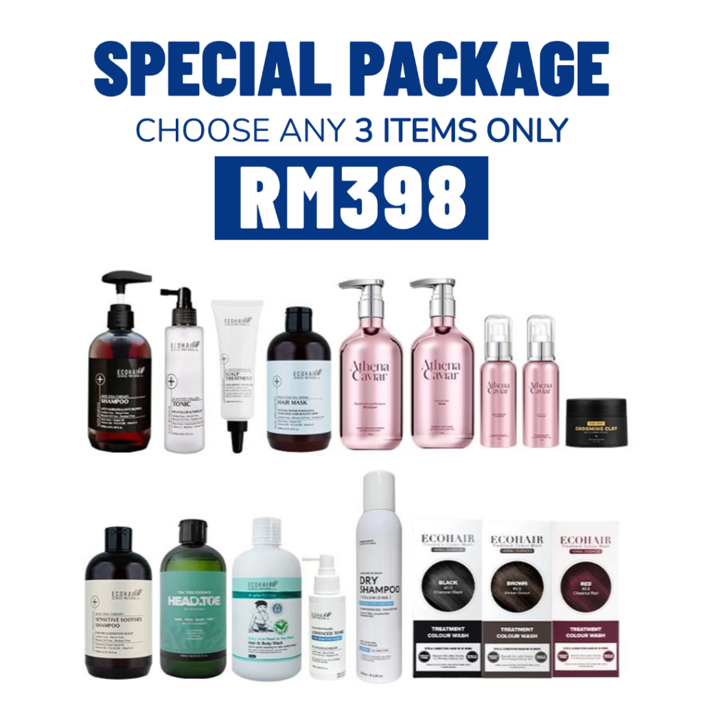 ECOHAIR Special Package 3 Items - Aloe Vera Series Hair Growth Anti ...