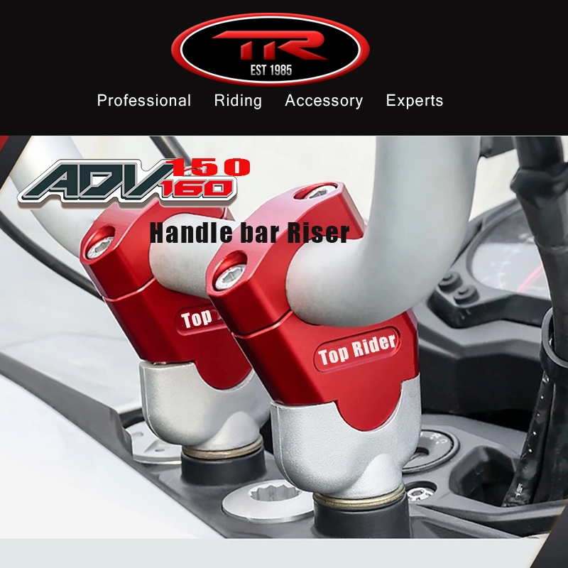 Handlebar Riser For Honda ADV150 160 Peninggi Handle Bar 28mmTambah Tinggi Clamp Mount ...
