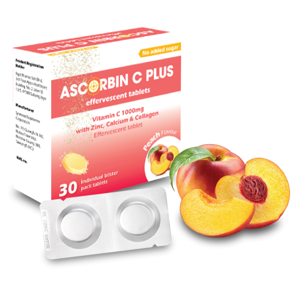 Ascorbin C Plus Effervescent Tablets 30tablets | Shopee Malaysia