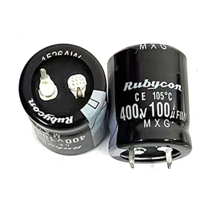 (T1067) 100UF 400V 22x25mm (+ - 10%) RUBYCON ELECTROLYTIC CAPACITOR ...
