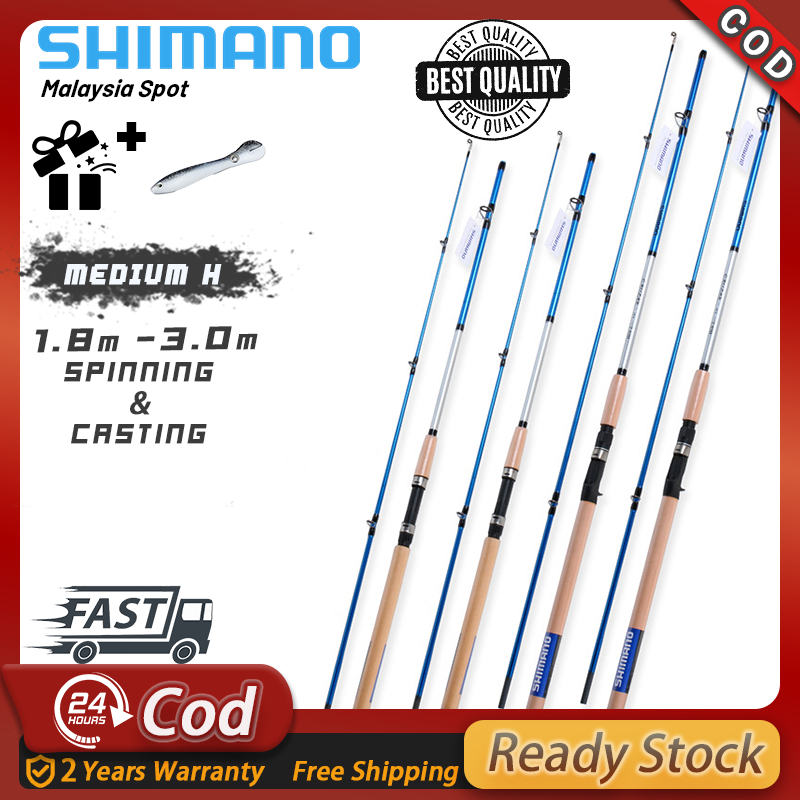 SHIMANO Casting Rod Spinning Rod MH Power Fishing Rod Joran Pancing Batang Pancing Ultra Light ...