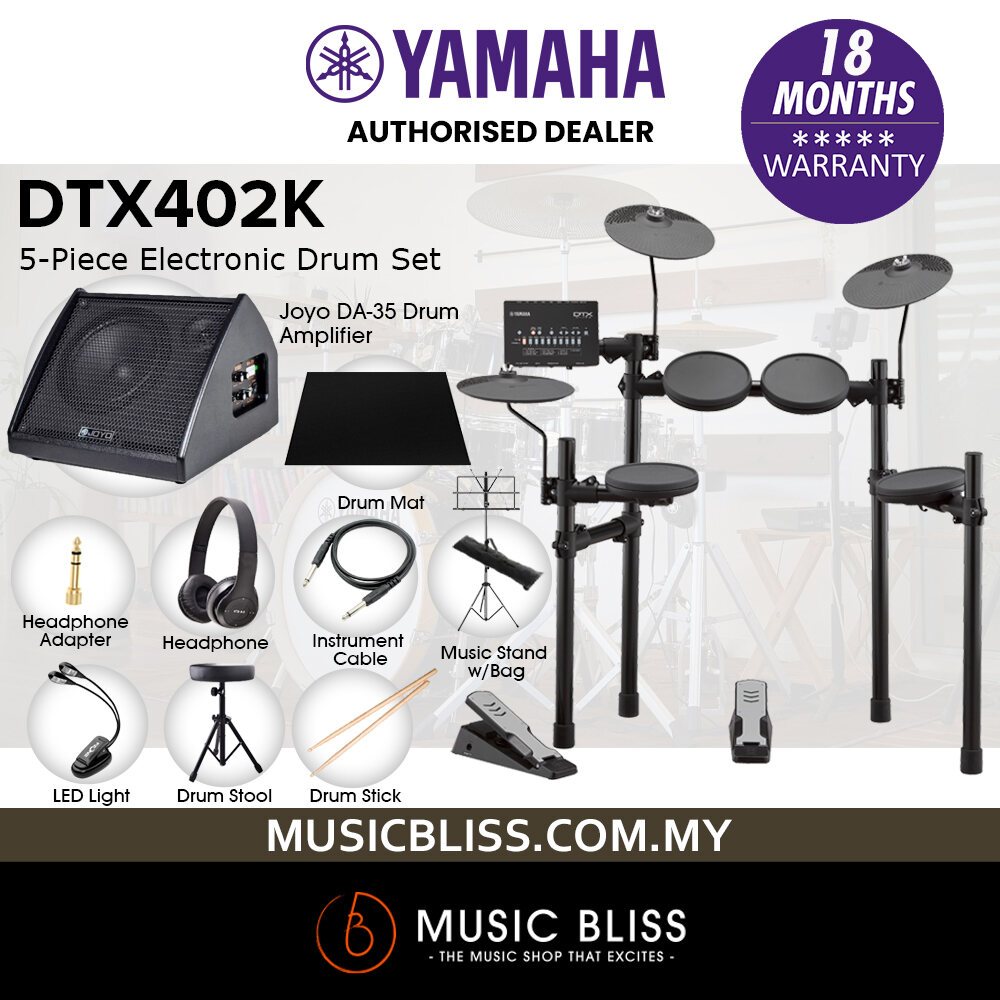 Yamaha Digital Drum DTX402K Electronic Drum Set (DTX-402K / DTX 402K ...