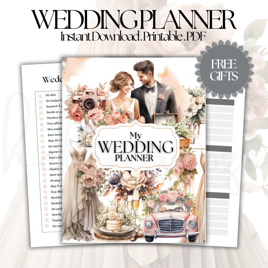 Wedding Planner, Printable Pdf Perkahwinan Digital Checklist Kahwin ...