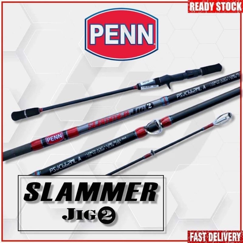 PENN SLAMMER JIG 2 JIGGING FISHING ROD | Shopee Malaysia