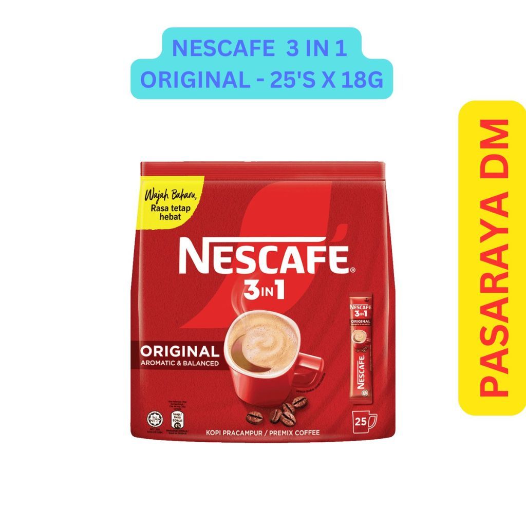 Nescafe 3in1 Original 25s x 18g (NESCAFE 3IN1 ORIGINAL 25S X 18G) | Shopee Malaysia