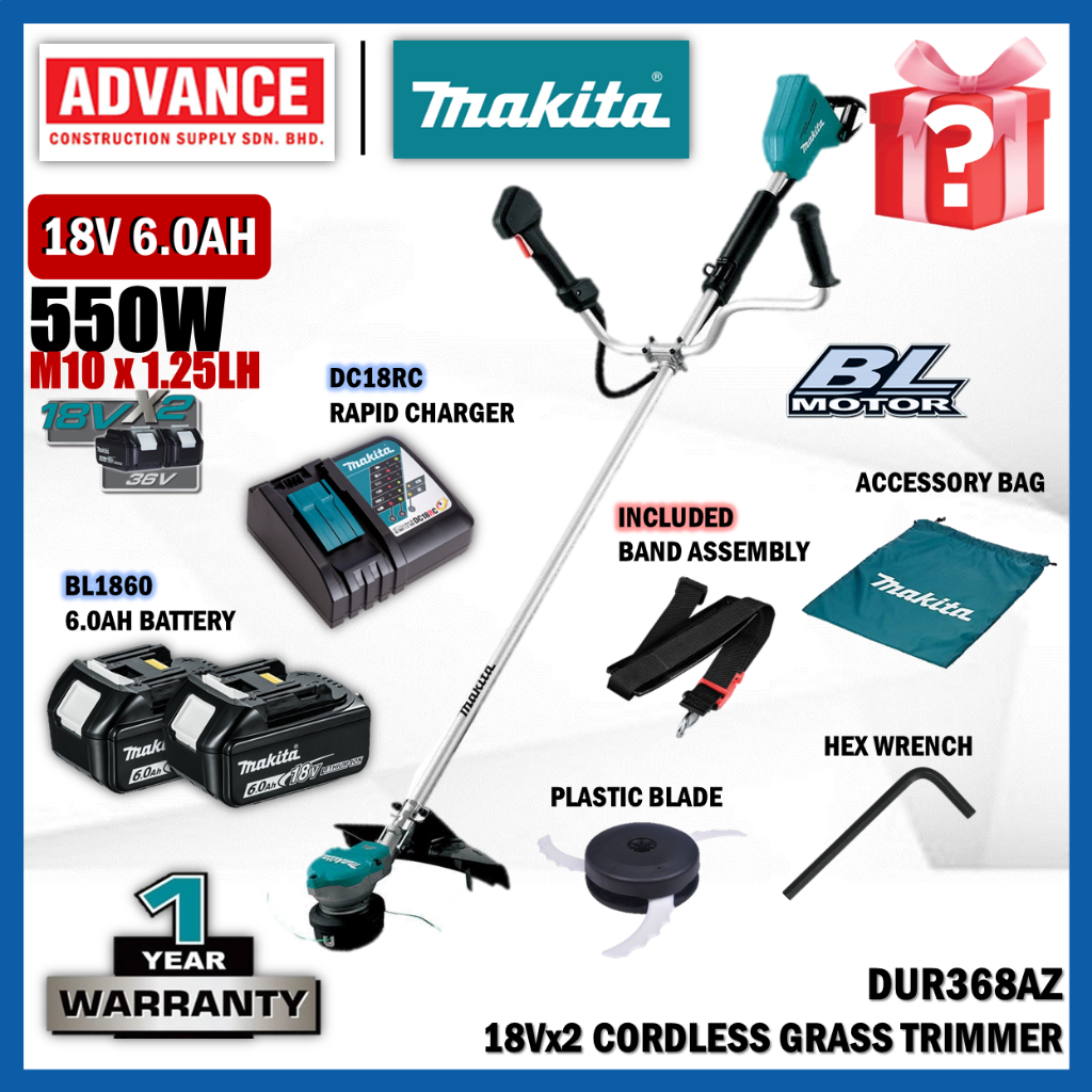 MAKITA DUR368AZ 18Vx2 Cordless Grass Trimmer | Shopee Malaysia