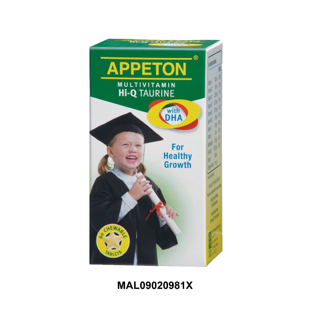 APPETON MULTIVITAMIN HI-Q TAURINE SYRUP CHEWABLE TABLET | Shopee Malaysia