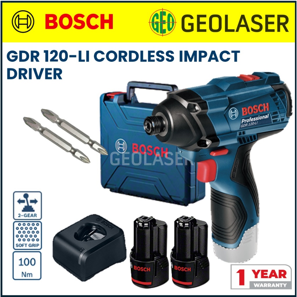 Bosch 12V GDR 120-LI 2-Speed Cordless Impact Driver With 12 months ...