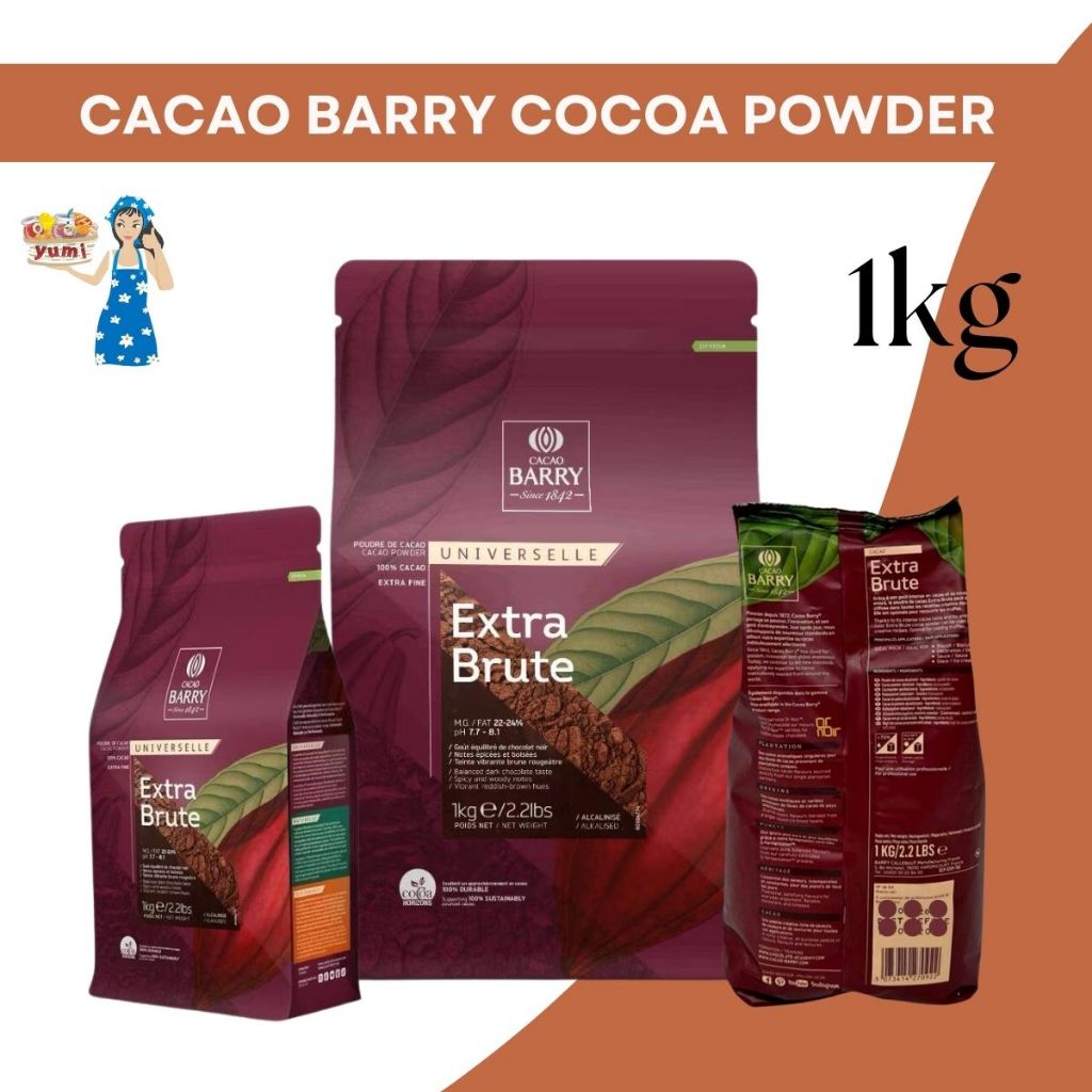 [READY STOCK] CACAO BARRY COCOA POWDER 1KG (EXTRA BRUTE) (22/24% FAT ...