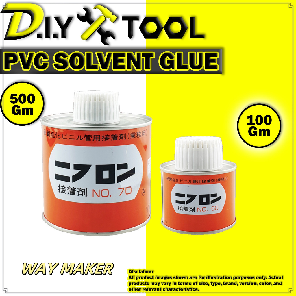 500gm /100gm JAPAN PVC Pipe Glue Solvent Cement Gum Paip | Shopee Malaysia