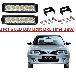 2Pcs Car Proton Waja Daylight Led Fog Light DRL Sport Light Fog Lamp ...