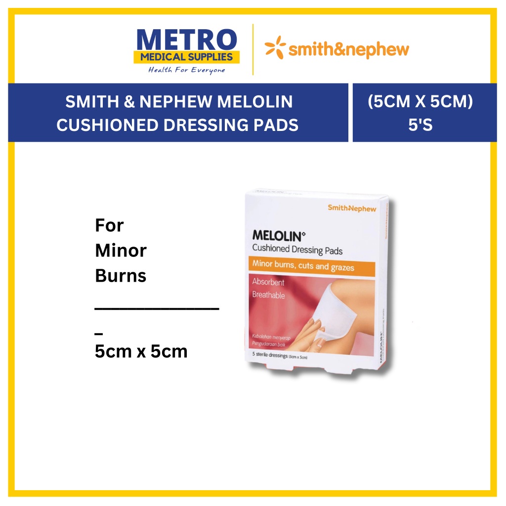 Smith & Nephew Melolin Cushioned Dressing Pads (5cm x 5cm) 5's | Shopee ...