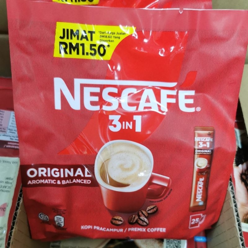 Nescafe 3in1 original 18g x 25 | Shopee Malaysia