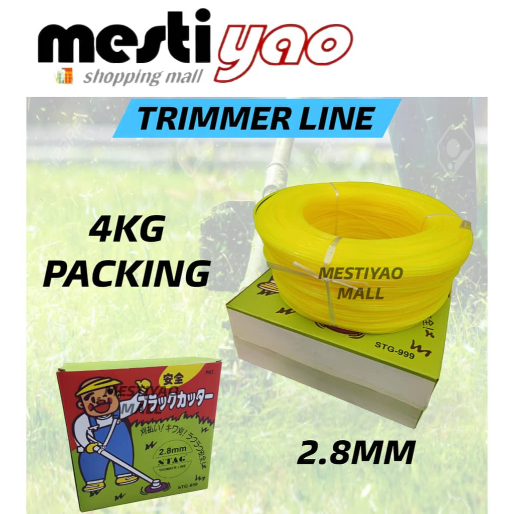 (4KG X 2.8MM) NYLON GRASS TRIMMER LINE/ TALI POTONG MESIN RUMPUT/TALI ...