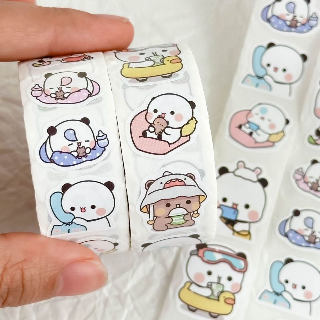 【现货 Ready Stock】Christmas gift DIY Cute Panda Couple bubu dudu stickers ...
