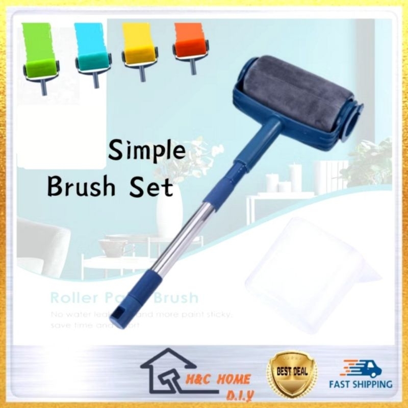 Roller Pengecat Mudah Paint Roller Adjustable Handle Simple Brush Set Smart Paint Roller Set ...