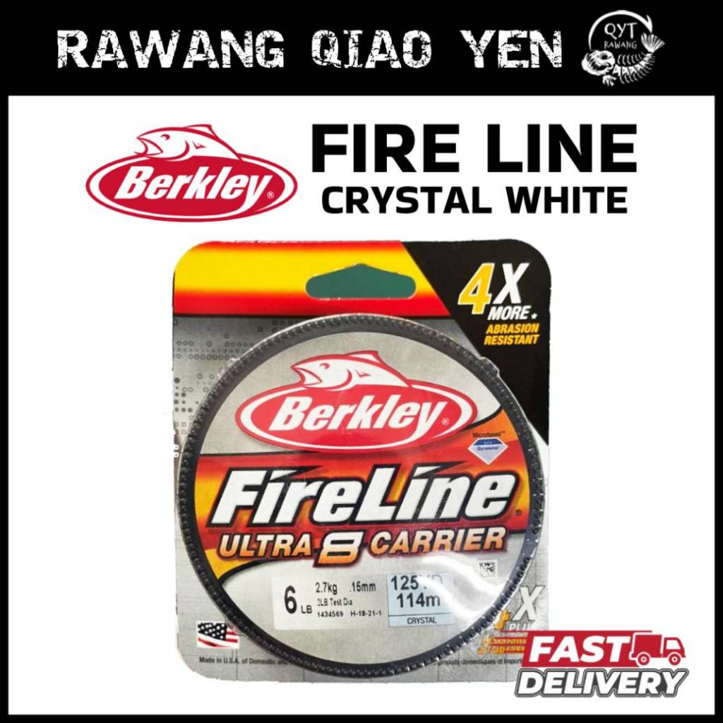 BERKLEY FIRELINE CRYSTAL WHITE BRAIDER LINE FISHING LINE READY STOCK ...