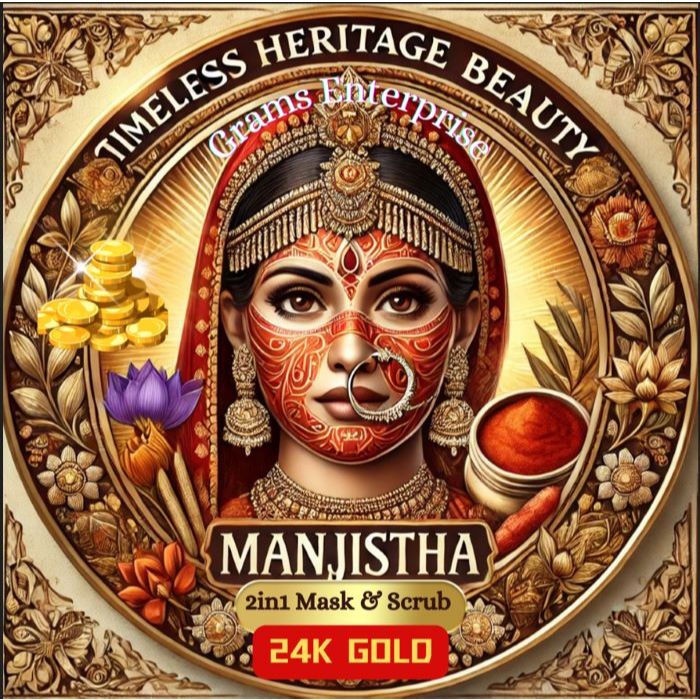 Luxury 24K Gold Manjistha 2-in-1 Mask and Scrub | Shopee Malaysia
