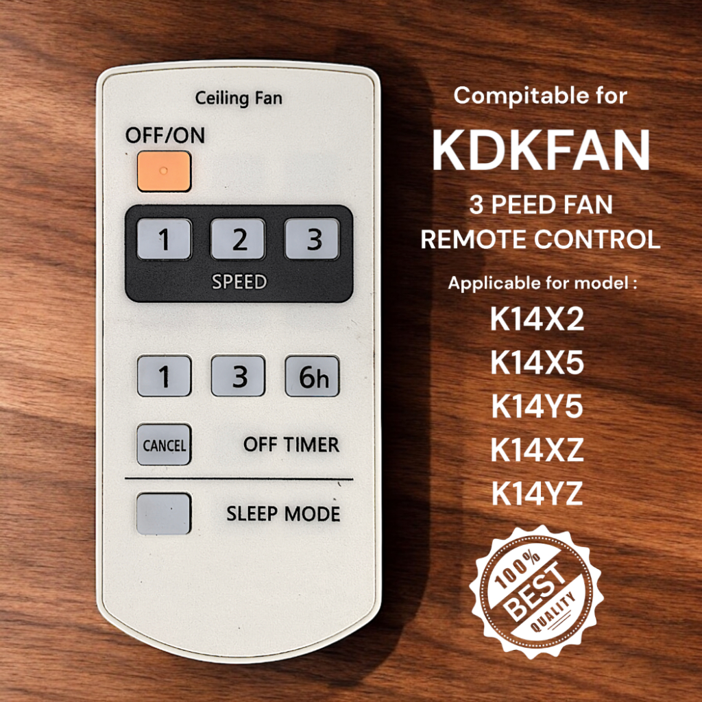 Compatible For KDK ceiling Fan Remote Control K14X2 / K14X5 / K14Y5 ...