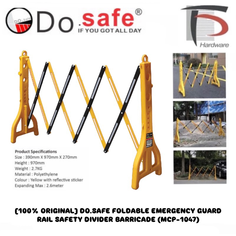 [100% ORIGINAL] DO.SAFE FOLDABLE EMERGENCY GUARD RAIL SAFETY DIVIDER ...