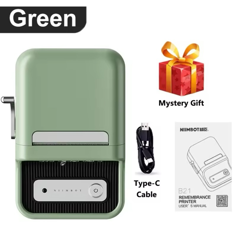 NIIMBOT B21 Label Printer Inkless Photo Printer Portable Thermal Label ...
