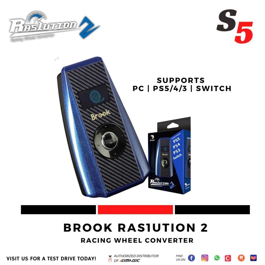 BROOK RAS1UTION 2 CONVERTER FOR RACING WHEEL / Sim racing / esports ...