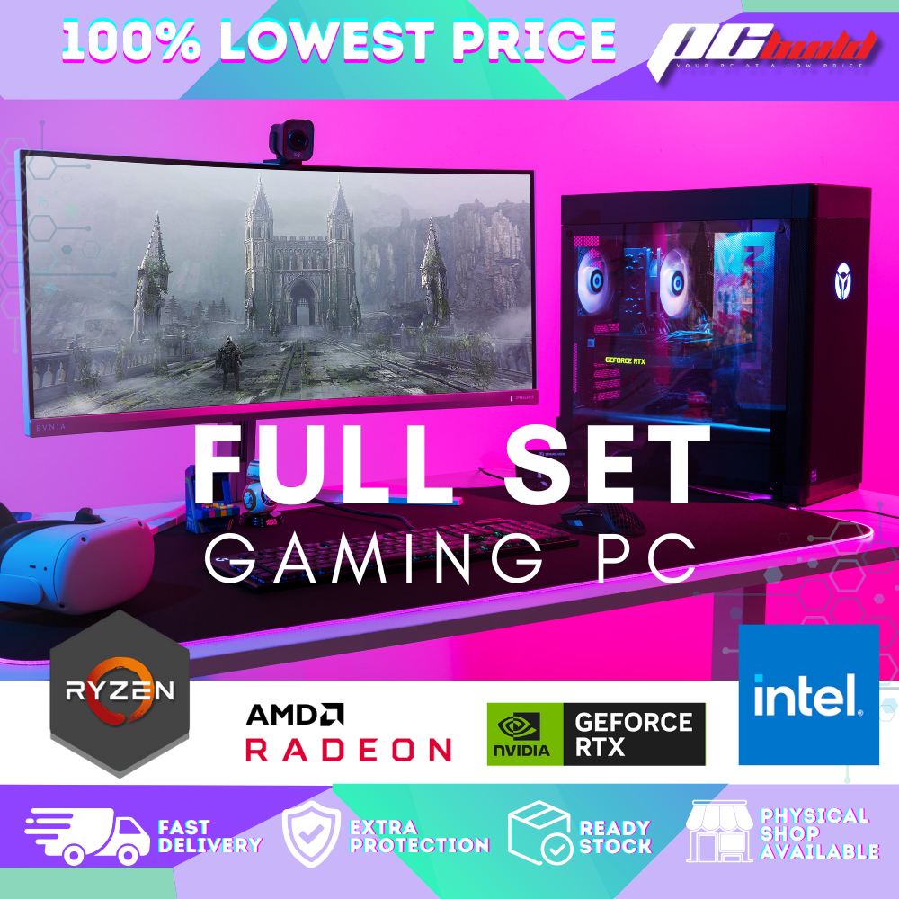 FULL SET BUDGET GAMING PC / CUSTOM PC / INTEL / RYZEN / NVIDIA RTX GTX ...
